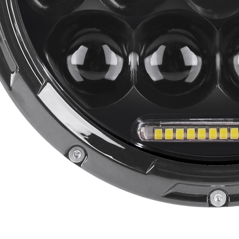 Ultra thin 7 inch dot SAE angel eye round LED headlight JG-J005T from ...