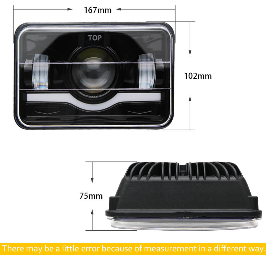 4x6 Square LED Headlights Supplier JG-T001N from China Auto Lighting ...