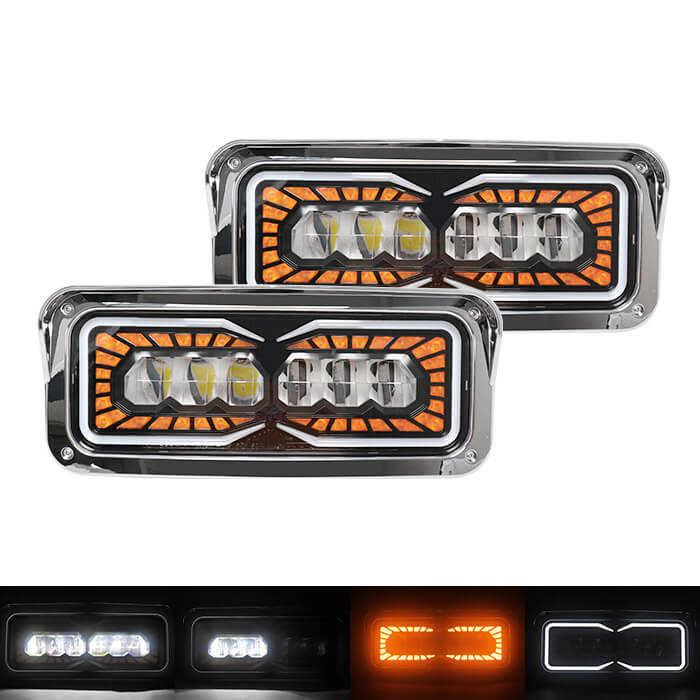 Peterbilt 379 Headlight Assembly Halo Running Light JG-HPC1001 ...